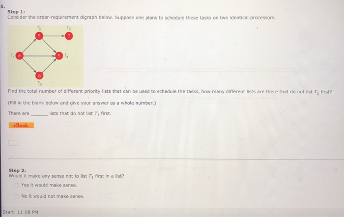 Solved 5. Step 1: Consider the order-requirement digraph | Chegg.com