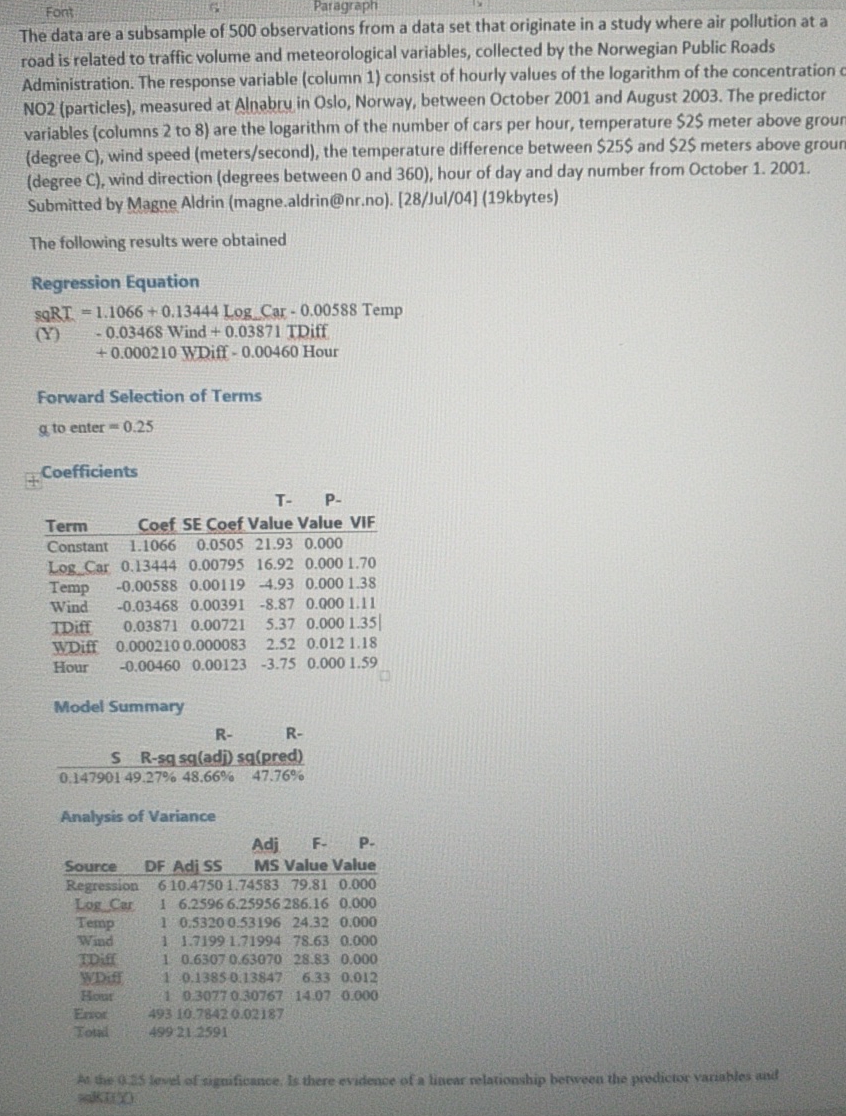 Solved FontParagraphThe data are a subsample of 500 | Chegg.com