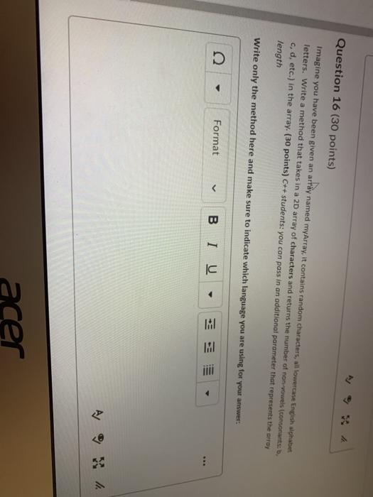 Solved Question 16 30 Points Imagine You Have Been Given 