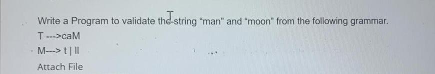 Solved Write a Program to validate thc-string "man" and | Chegg.com