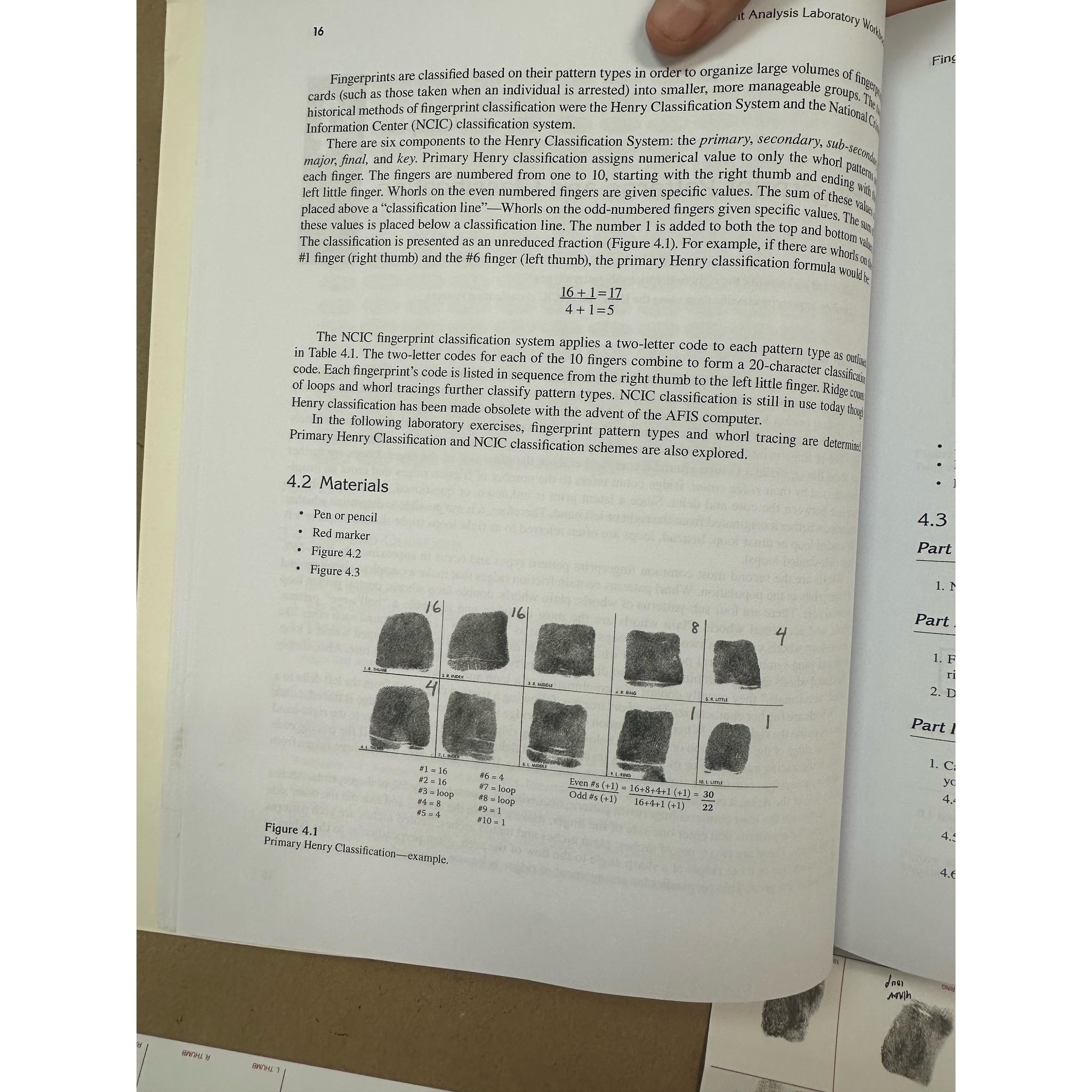 16Fingerprints are classified based on their pattern | Chegg.com
