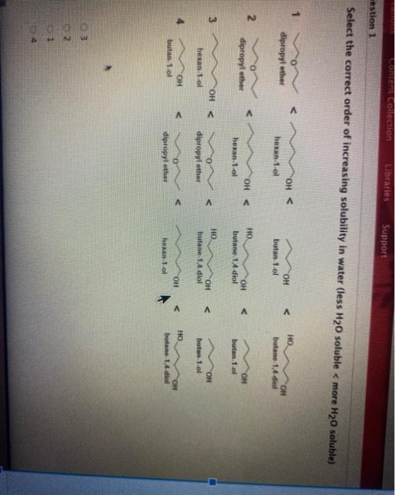 Solved Loment Collection Libraries Support estion 1 Select | Chegg.com