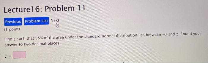 Solved Lecture16: Problem 11 Problem List Next Previous (1 | Chegg.com