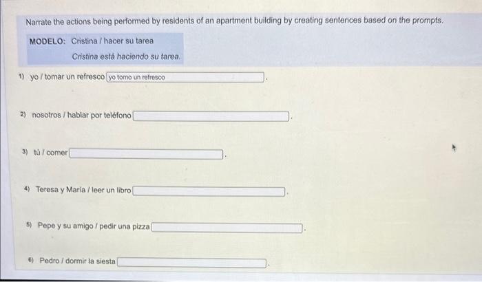 Narrate the actions being performed by residents of | Chegg.com