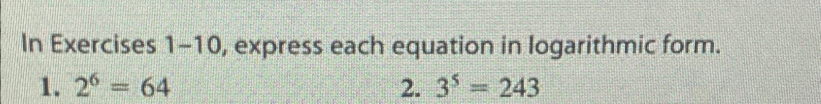 Solved In Exercises 1-10, ﻿express each equation in | Chegg.com