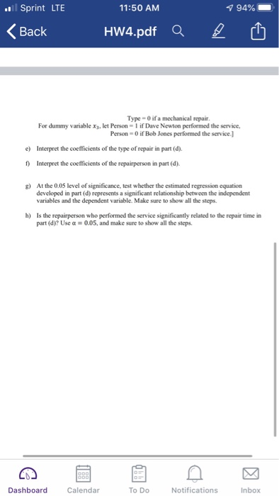 Solved 11:50 AM 1 94% . Sprint LTE