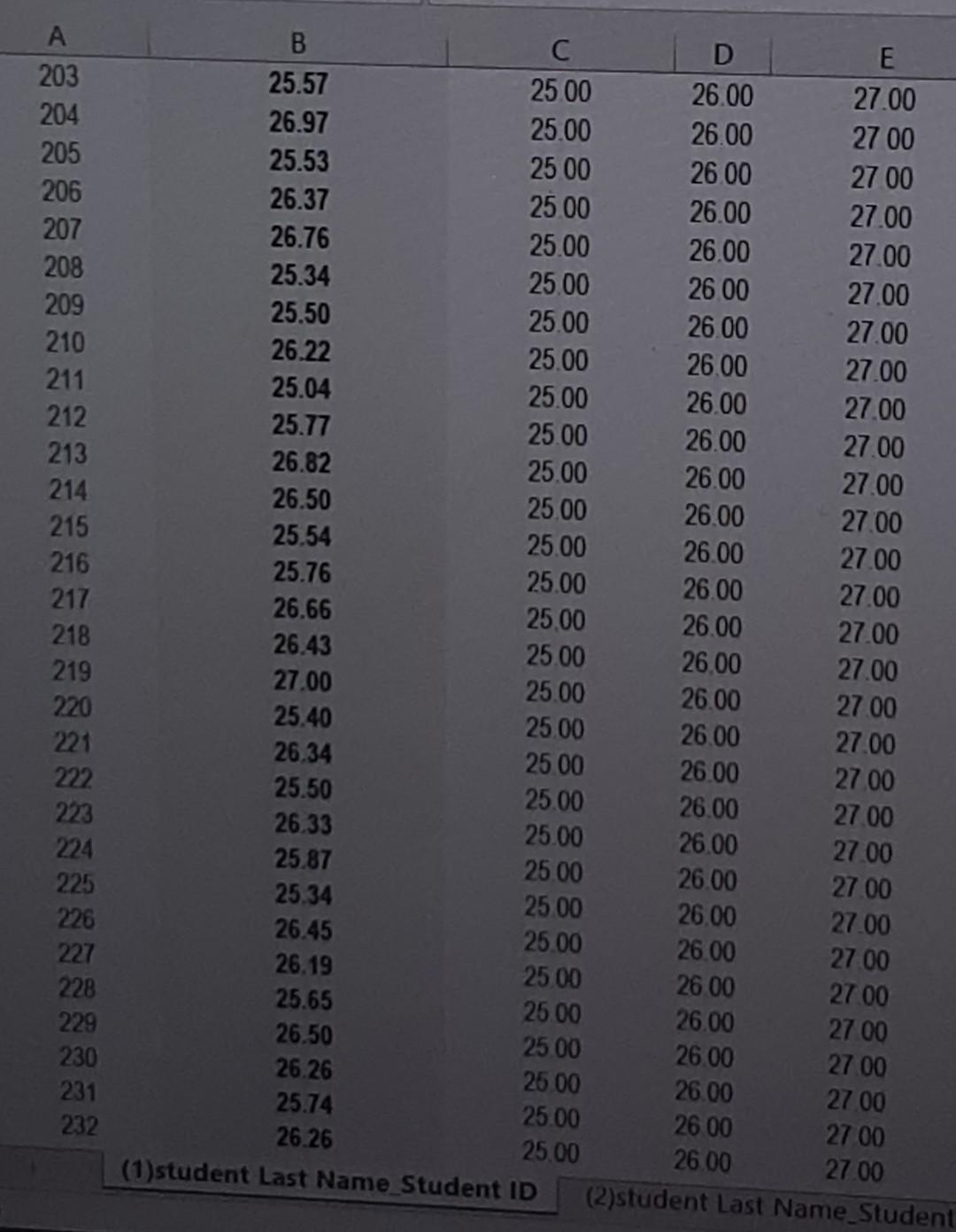 Solved G H Student Name: Student ID: Resulting Value | Chegg.com
