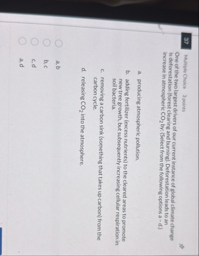 Solved 37Multiple Choice3 ﻿pointsOne of the two largest | Chegg.com