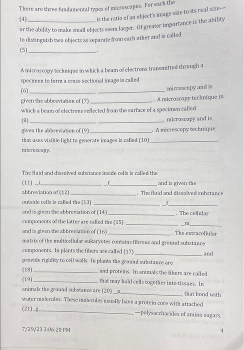 Solved There are three fundamental types of microscopes. For | Chegg.com