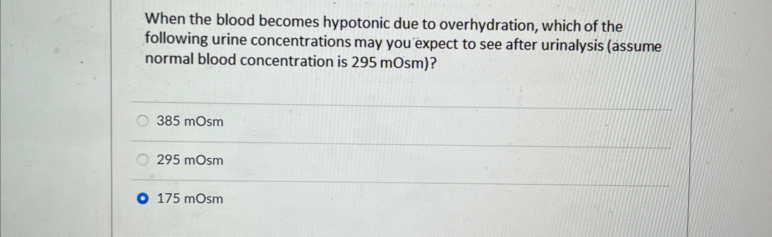 Solved When the blood becomes hypotonic due to | Chegg.com