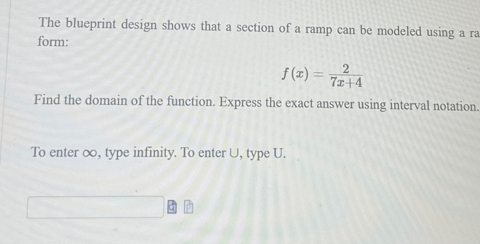 Solved The blueprint design shows that a section of a ramp | Chegg.com