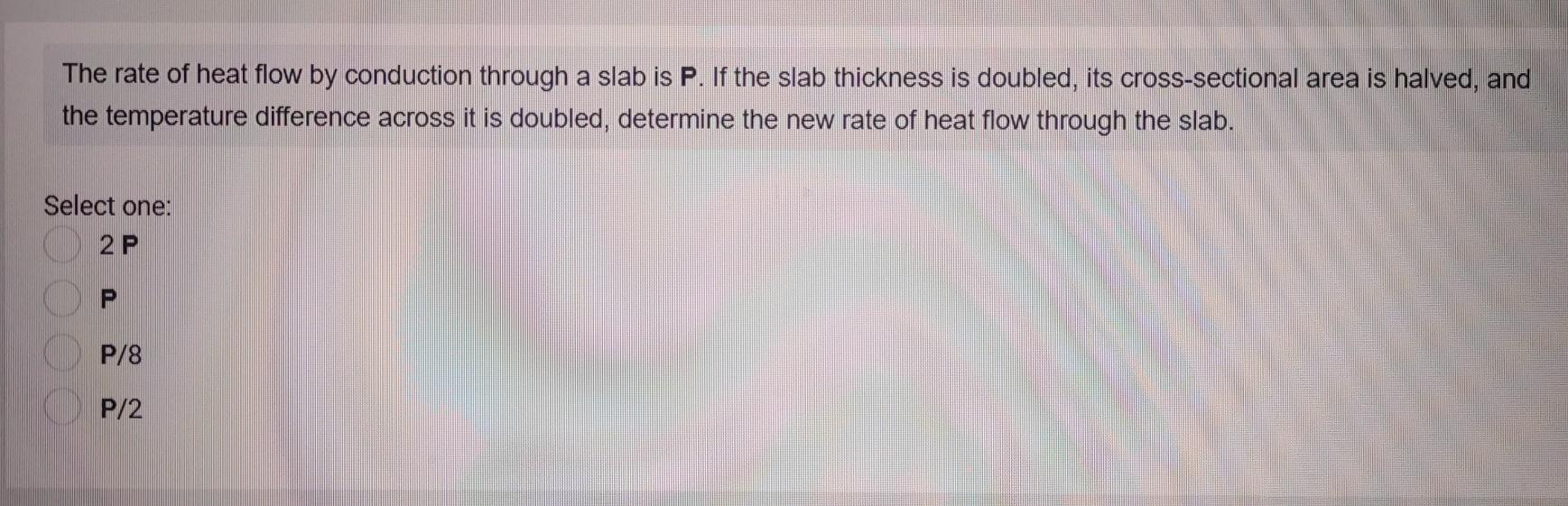 Solved The rate of heat flow by conduction through a slab is | Chegg.com