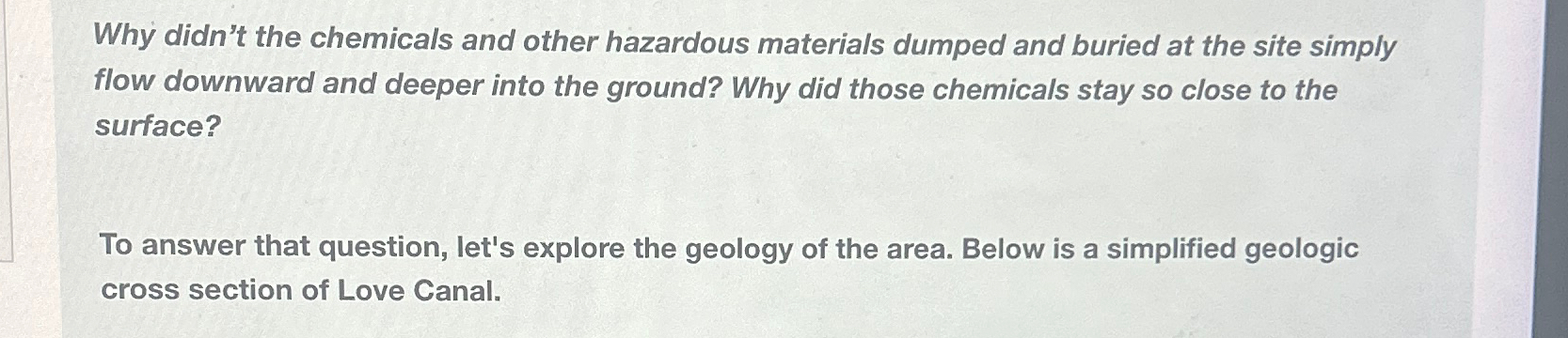 Solved Why didn't the chemicals and other hazardous | Chegg.com