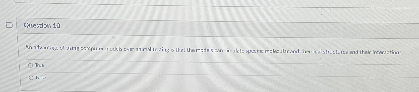 Question 10An advantage of using computer models over | Chegg.com