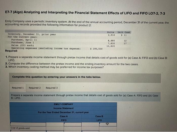 Solved E7-7 (Algo) Analyzing and Interpreting the Financial | Chegg.com