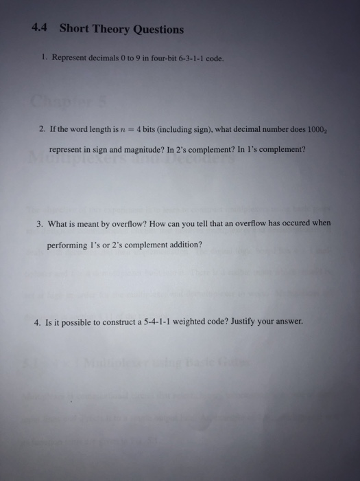 Solved 4.1 Gray Code to Binary Code Design a combinational | Chegg.com