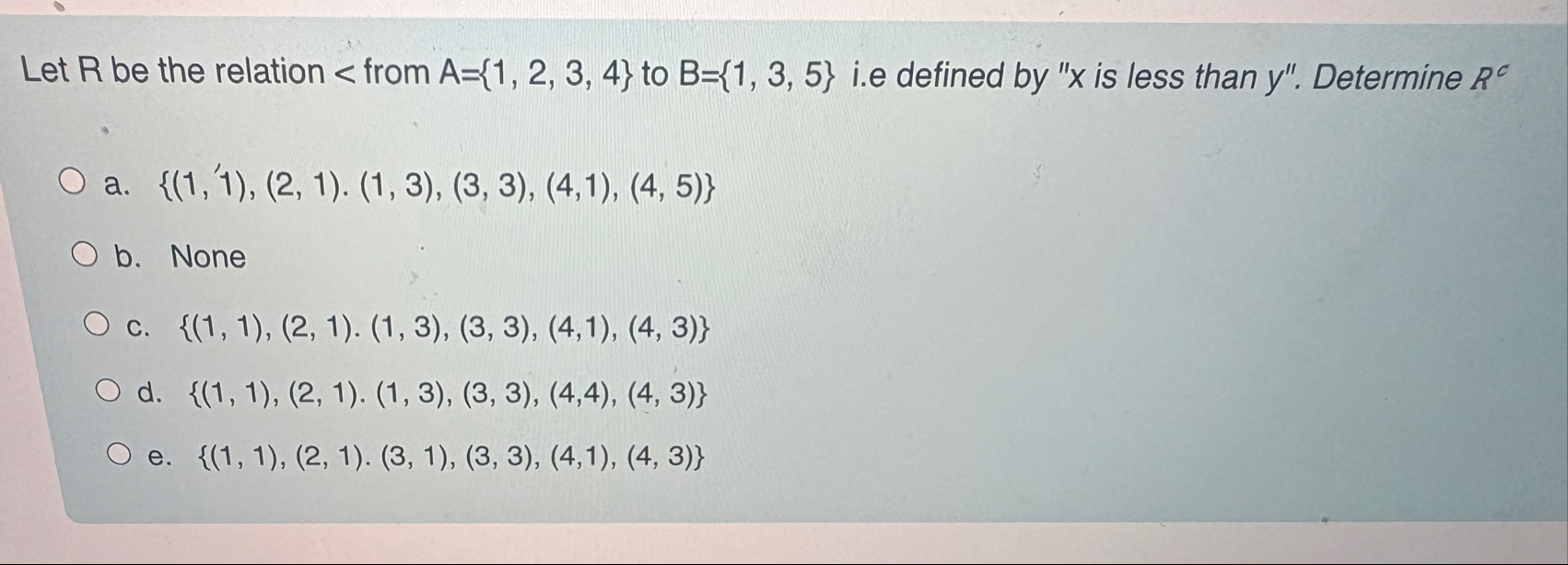 Solved Let R ﻿be the relation