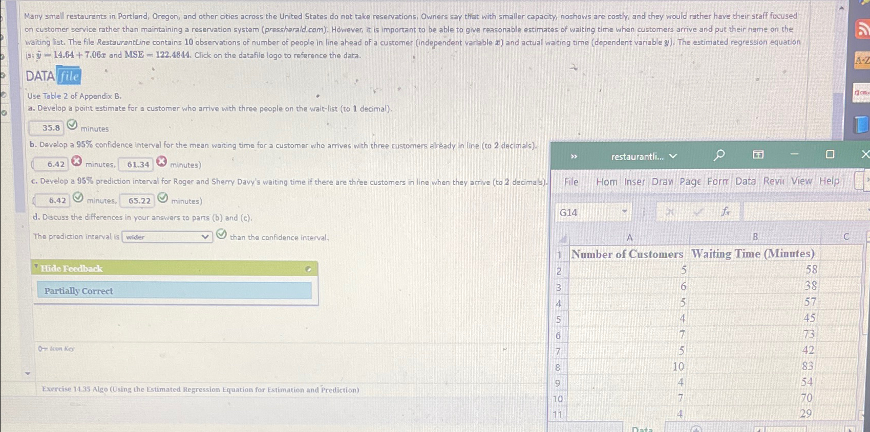 Solved is: ?bar (y)=14.64+7.06x ﻿and MSE =122.4844. ﻿Click | Chegg.com