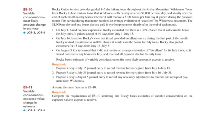 Solved ES-10 Variable consideration most likely amount; | Chegg.com