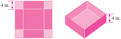 Solved A box with a square base and no top is to be made | Chegg.com