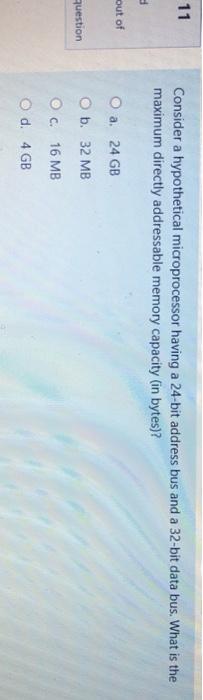 Solved 11 Consider a hypothetical microprocessor having a | Chegg.com