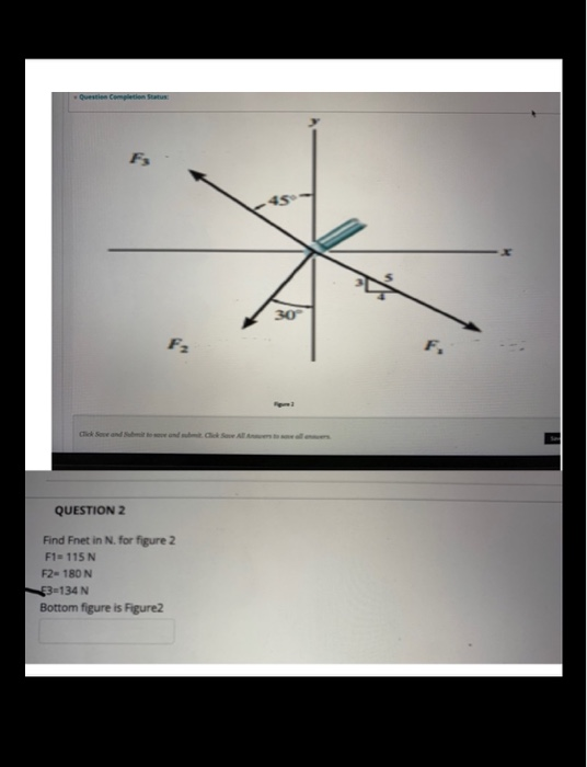 Solved Question completion Status 30 F: QUESTION 2 Find Fnet | Chegg.com