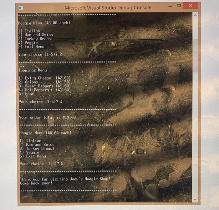 Solved Documentation Requirements: 1) Each program source | Chegg.com
