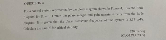 Solved For a control system represented by the block diagram | Chegg.com