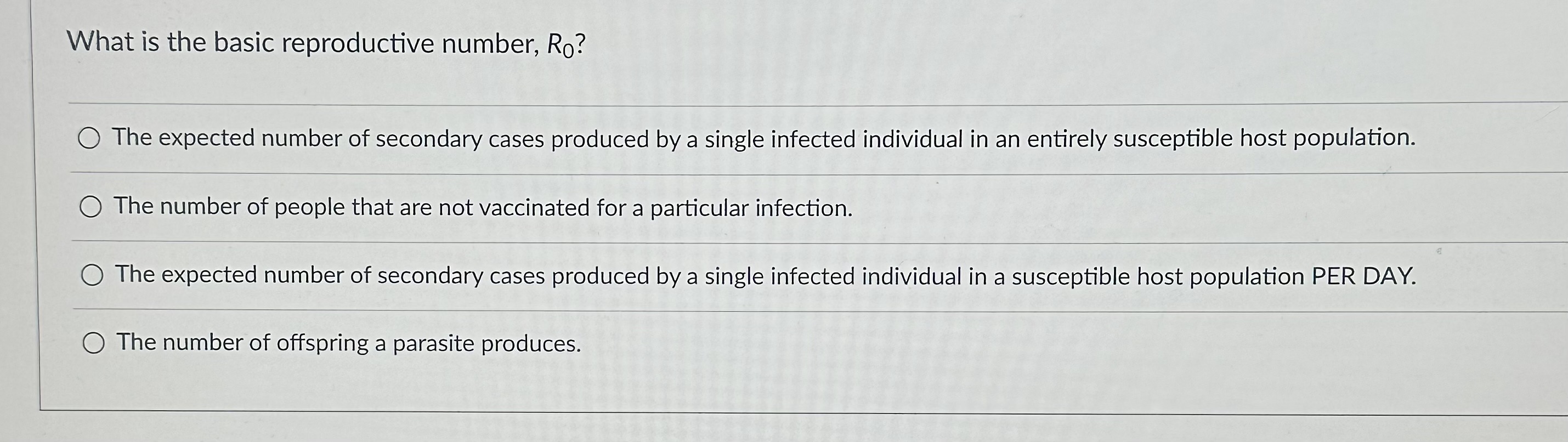Solved What is the basic reproductive number, R0 ?The | Chegg.com