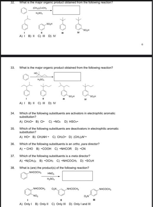 Solved 1. Which of the following stafornents aboul benaene | Chegg.com