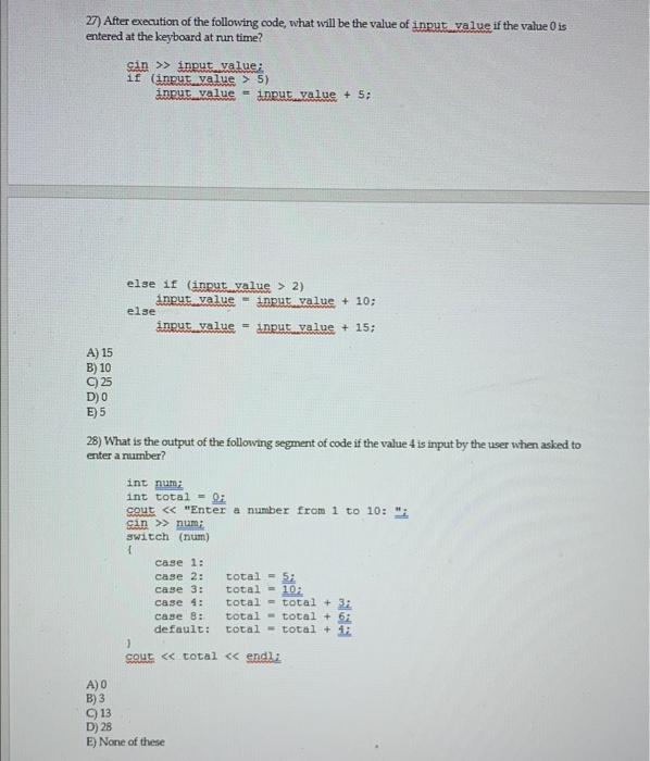 Solved 18) In any program that uses the cin object, you must | Chegg.com