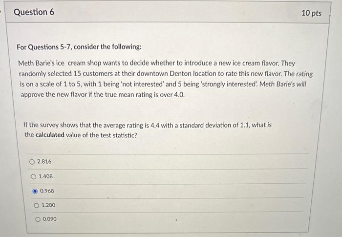 Solved For Questions 5-7, consider the following: Meth | Chegg.com