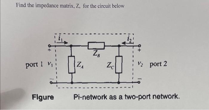Solved Find the impedance matrix, Z, for the circuit below | Chegg.com