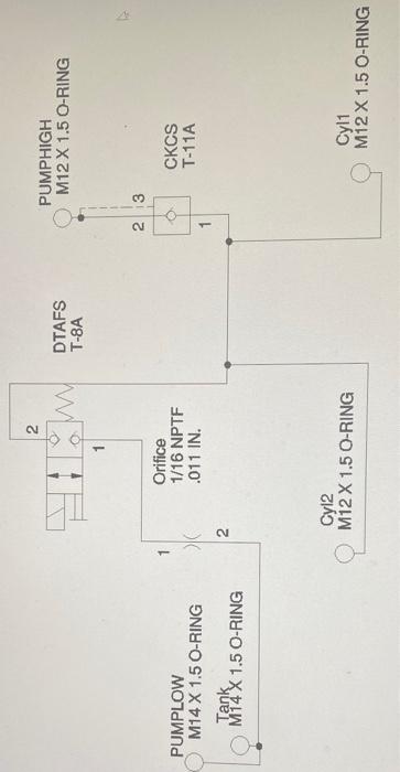 Solved The schematic to a hydraulic manifold is shown below. | Chegg.com