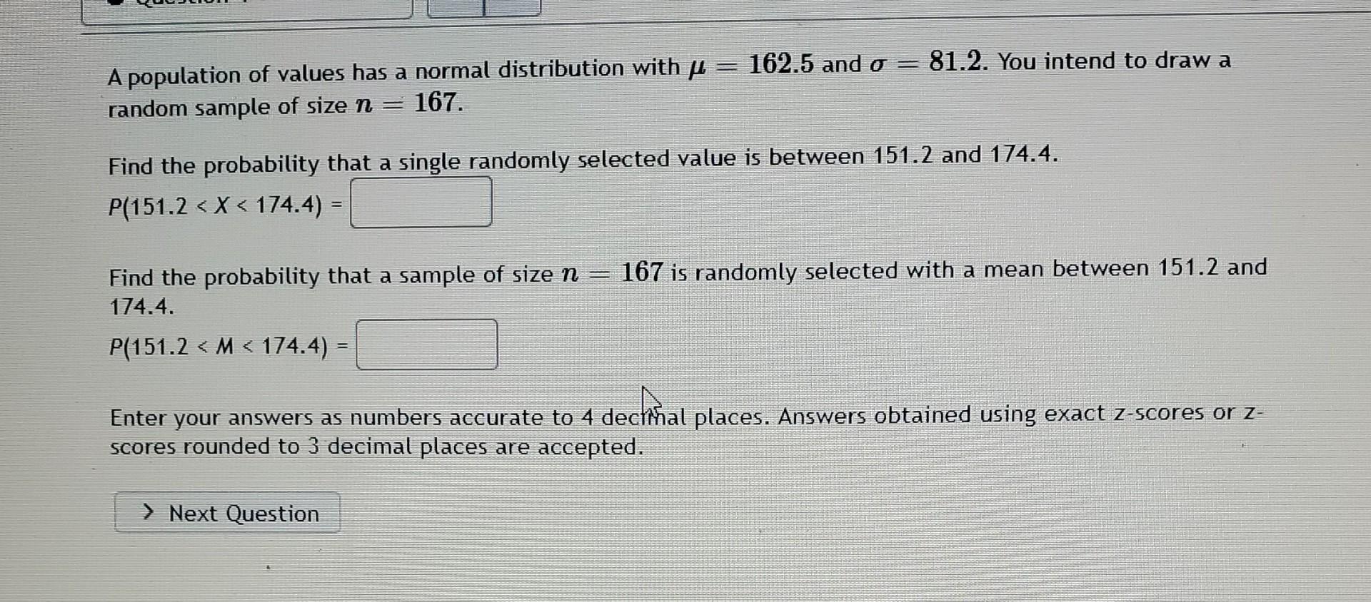Solved A Population Of Values Has A Normal Distribution With