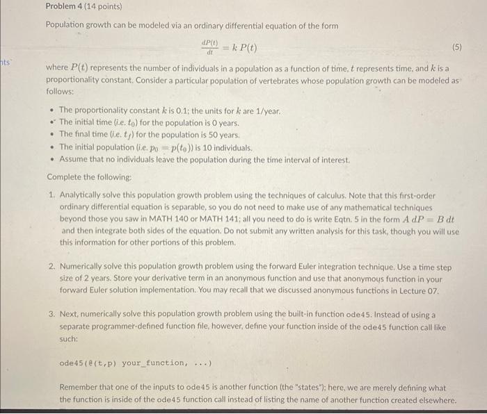 Solved Create a single script (.m file) to solve these | Chegg.com