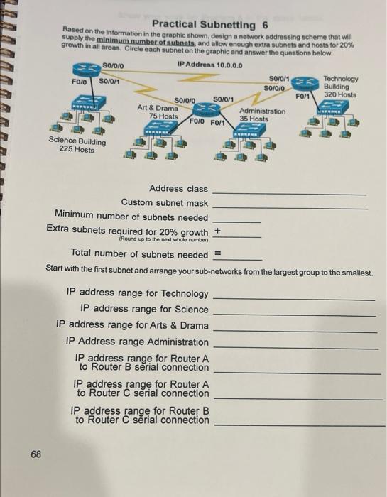 Solved Practical Subnetting 6 Based On The Information In