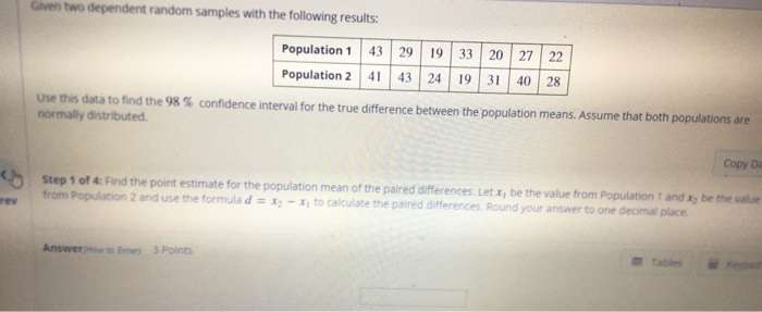 Solved Gven two dependent random samples with the following | Chegg.com