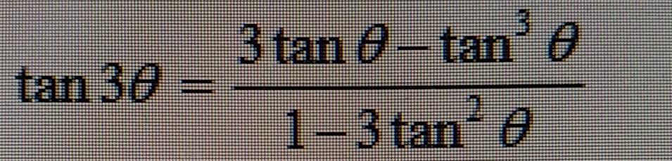 Solved 3 3 tan 8-tan' o tan 3A 1-3 tané | Chegg.com