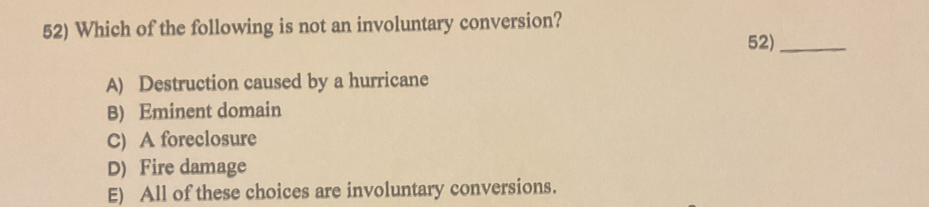 Solved Which of the following is not an involuntary | Chegg.com