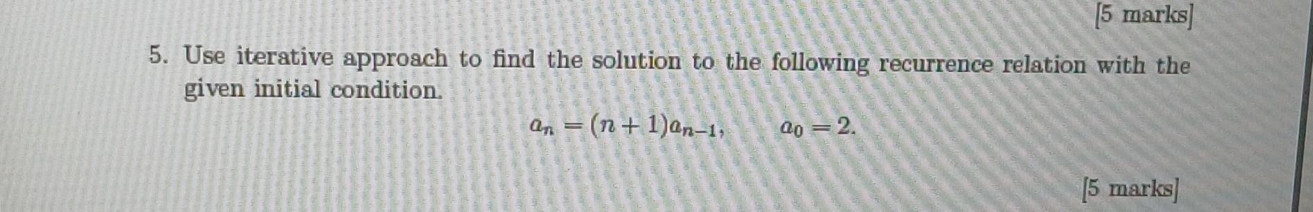 Solved Use iterative approach to find the solution to the | Chegg.com