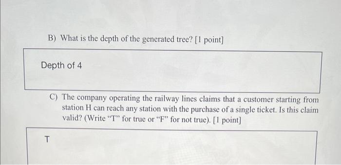 Solved A city has eight railway stations and five railway | Chegg.com