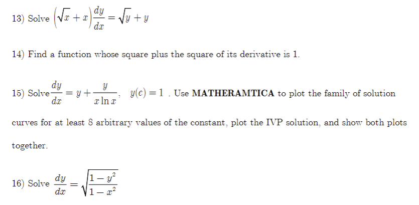 Solved Solve (x2+x)dydx=y2+yFind a function whose square | Chegg.com