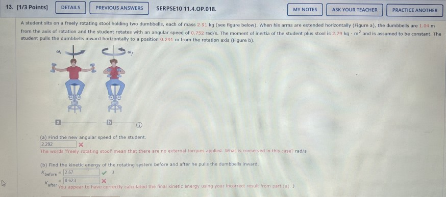 Solved 13. [1/3 Points) DETAILS PREVIOUS ANSWERS SERPSE 10 | Chegg.com Solved 13. [1/3 Points) DETAILS PREVIOUS ANSWERS SERPSE 10 | Chegg.com