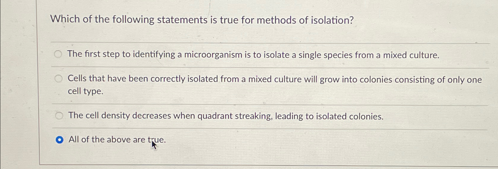 Solved Which of the following statements is true for methods | Chegg.com