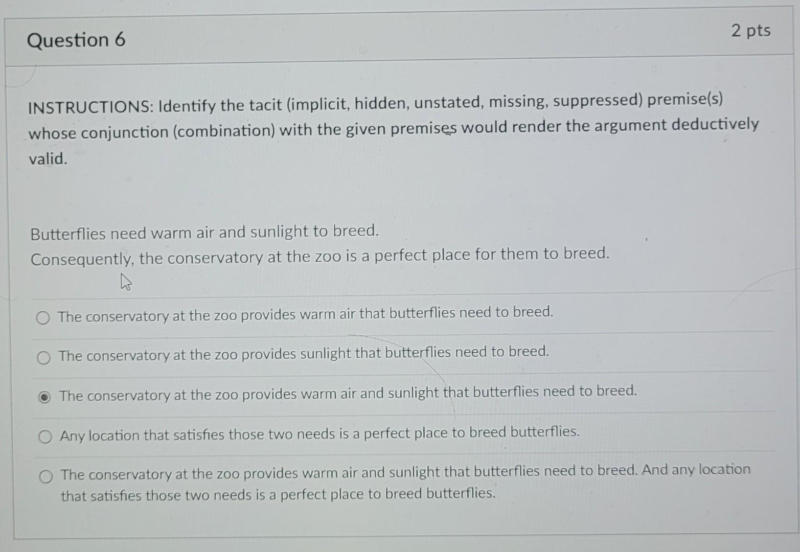 INSTRUCTIONS: Identify the tacit (implicit, hidden, | Chegg.com