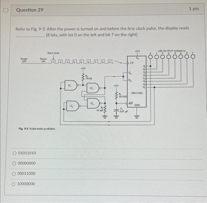 Solved Refer to Fig. 9-5. The 74HC164 shift register is | Chegg.com