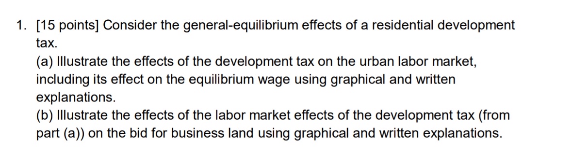 Solved [15 ﻿points] ﻿Consider the general-equilibrium | Chegg.com