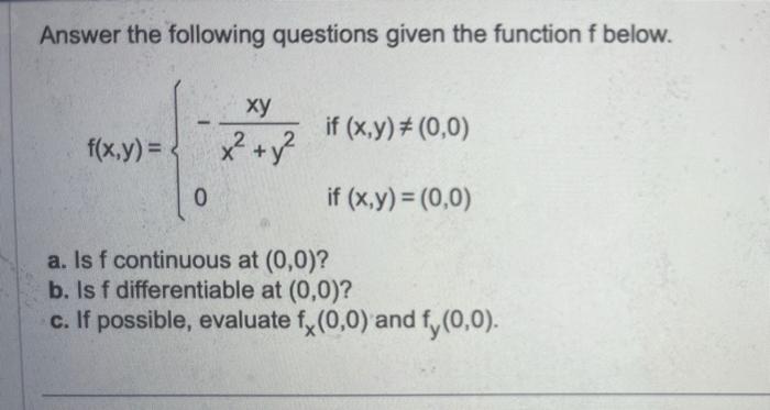 Solved Answer the following questions given the function f | Chegg.com