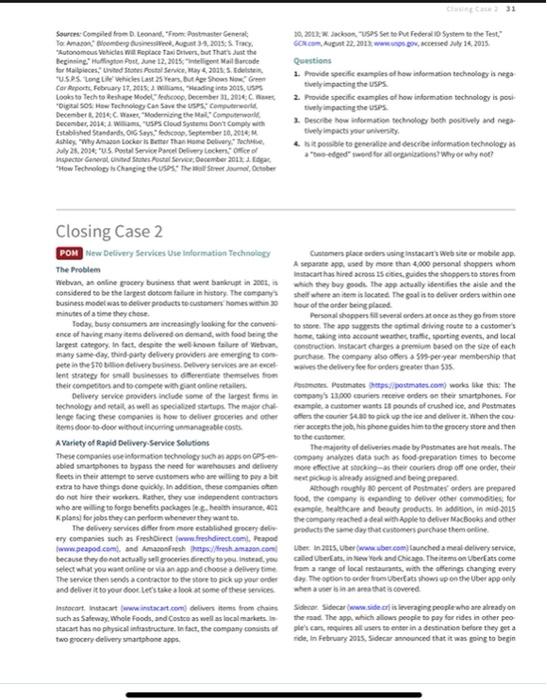 Solved Closing Case 1 Closing Case 2 | Chegg.com
